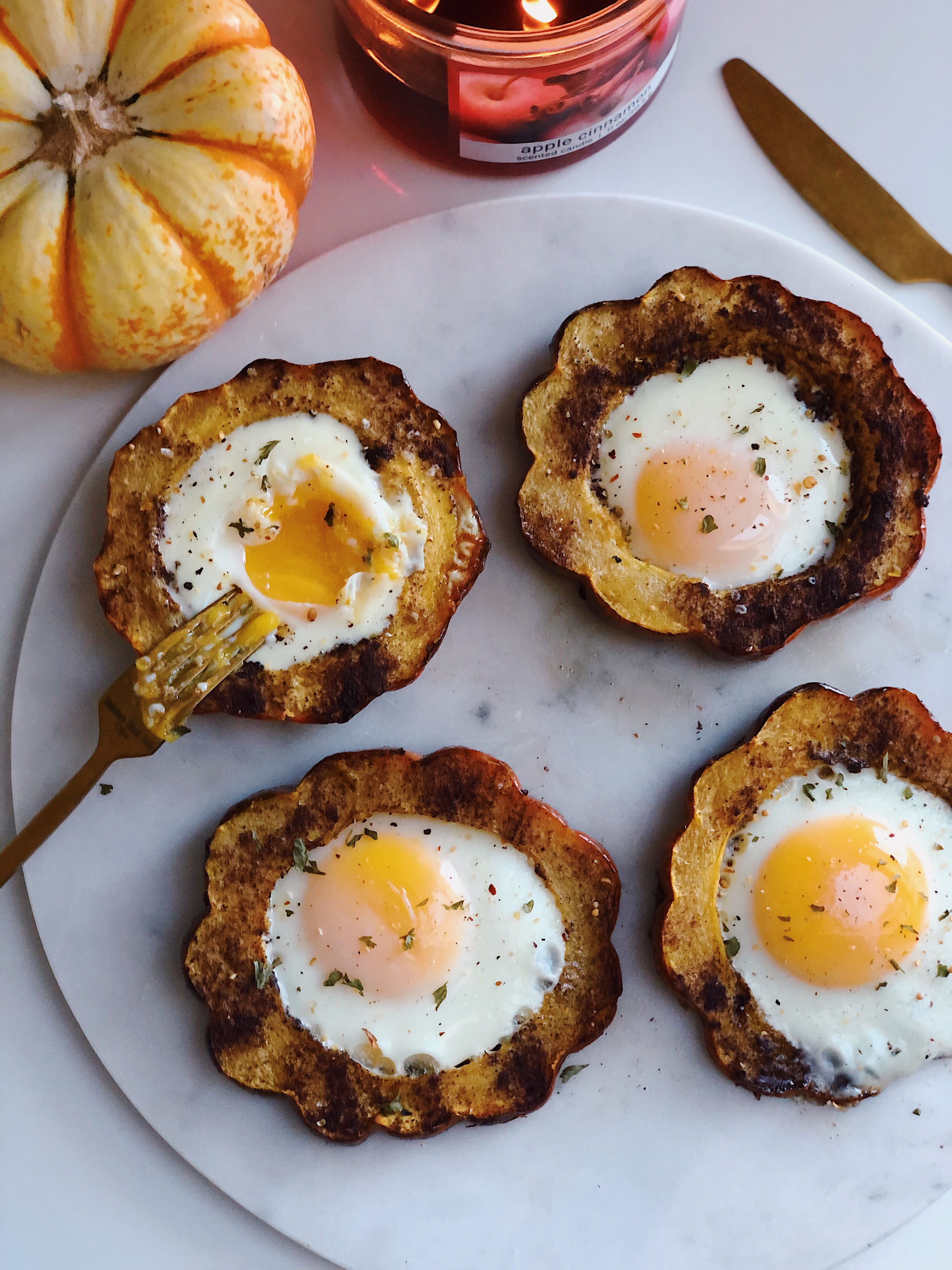 Autumn Acorn Squash Egg in a Hole – Meag’s Eggs